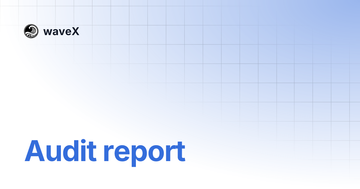 Audit report | waveX
